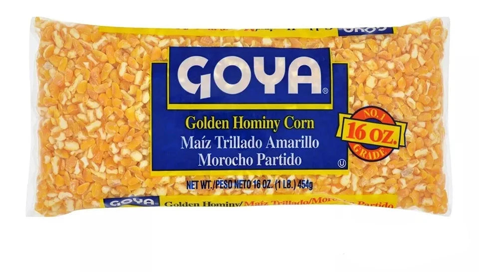 (3 Pack) Goya Golden Hominy Corn 16 oz Bags - Best Seller